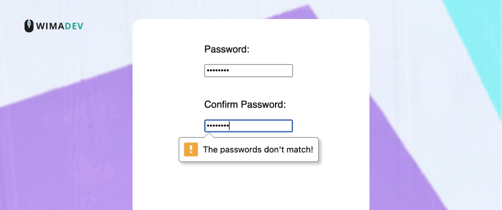 Validate HTML Form Inputs With Vanilla Js - DEV Community Validate HTML Form Inputs With Vanilla Js - DEV Community