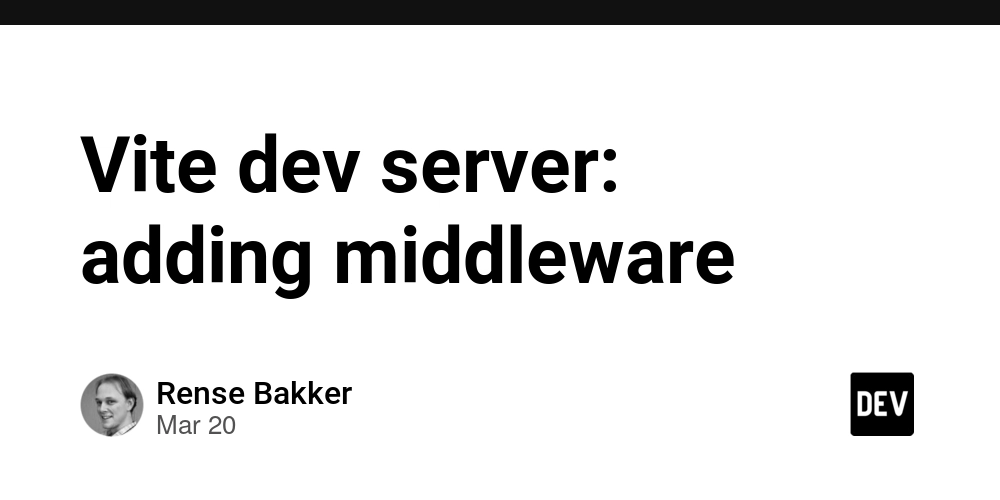 Vite dev server: adding middleware - DEV Community Vite dev server: adding middleware - DEV Community