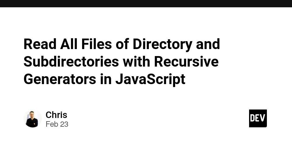 Read All Files Of Directory And Subdirectories With Recursive Generators In Javascript Dev