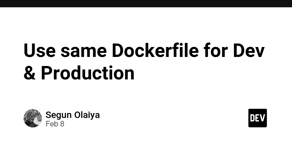 Use Same Dockerfile For Dev And Production Dev Community